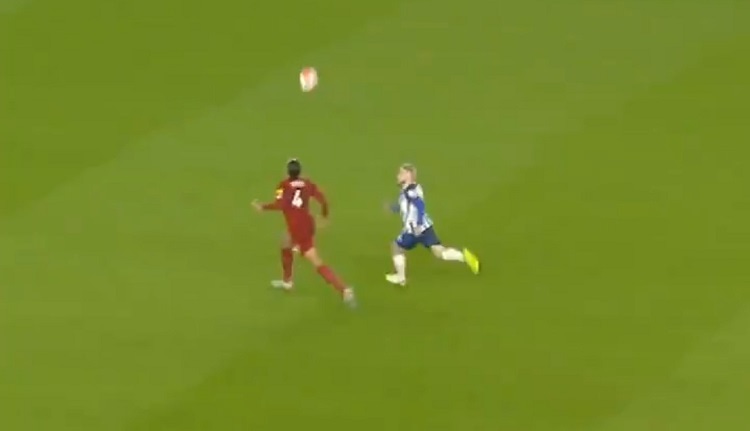 Incredibly confident and skillful header control from Liverpool ...