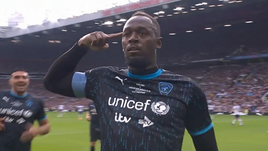 Usain Bolt scores in World XI win over England in Soccer Aid (Video ...