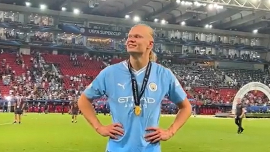 "It's a big honour for me" - Manchester City striker Erling Haaland on receiving PFA Player of ...